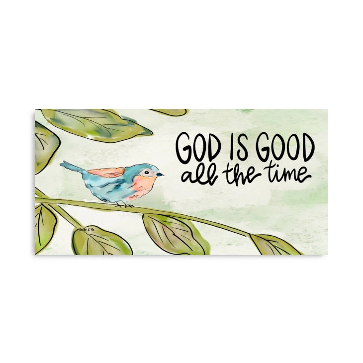 God is Good All the Time Canvas 12"x24" – Vine + Branch Florist